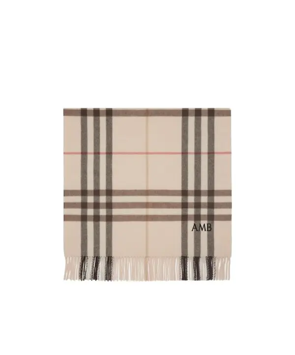Burberry Checked Fringed-edge Scarf