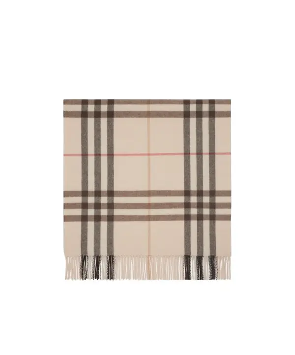 Burberry Checked Fringed-edge Scarf