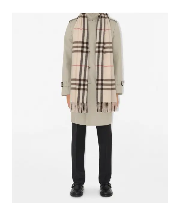 Burberry Checked Fringed-edge Scarf