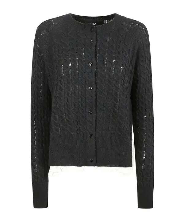 Ermanno Scervino Lace-trim Cable Knitwear