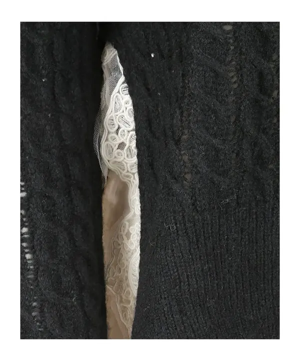 Ermanno Scervino Lace-trim Cable Knitwear
