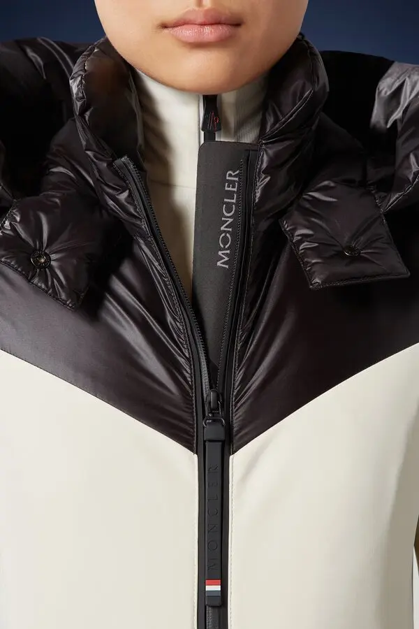 Moncler Ski Suit With Down Collar And Hood