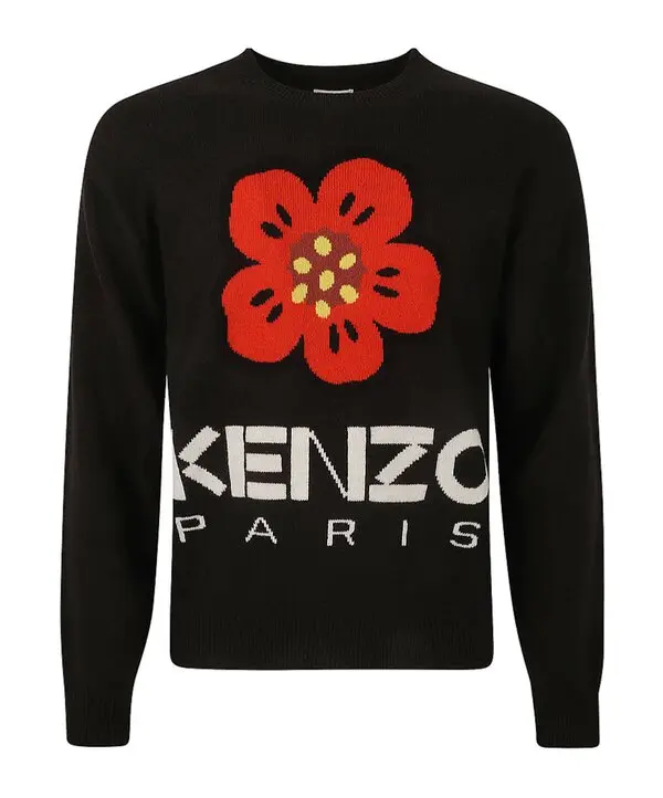 Kenzo Boke Flower Intarsia-knit Crewneck Jumper