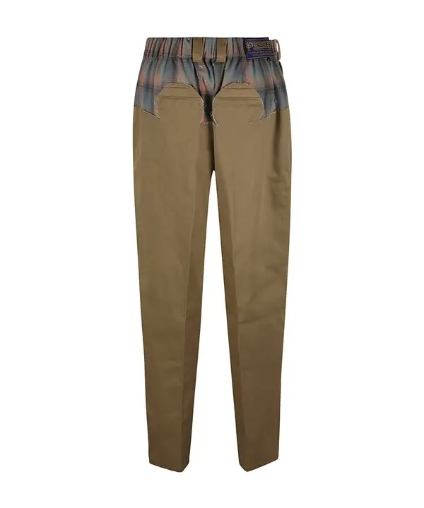 MAISON MARGIELA Checked-panel Pleated Design Trousers