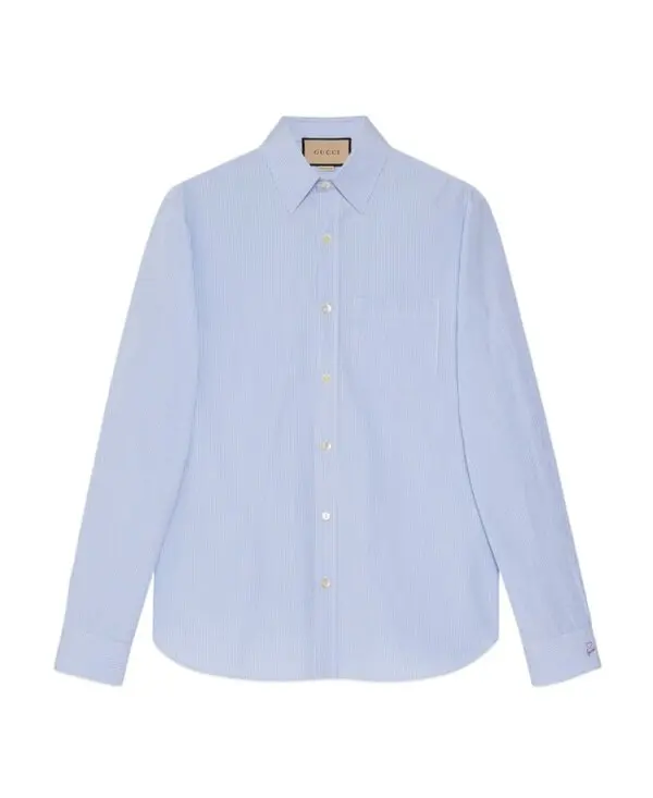 Gucci Pinstriped Buttoned Shirt - Blue