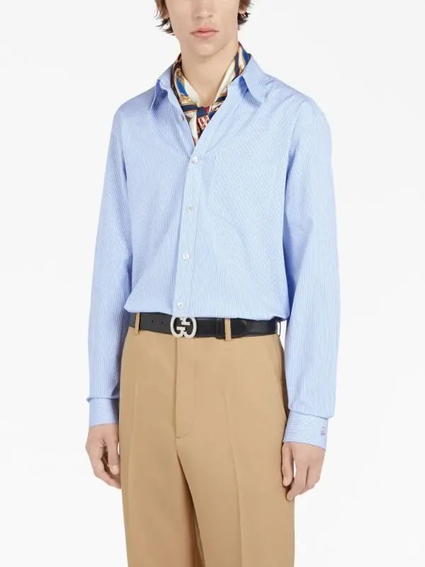 Gucci Pinstriped Buttoned Shirt