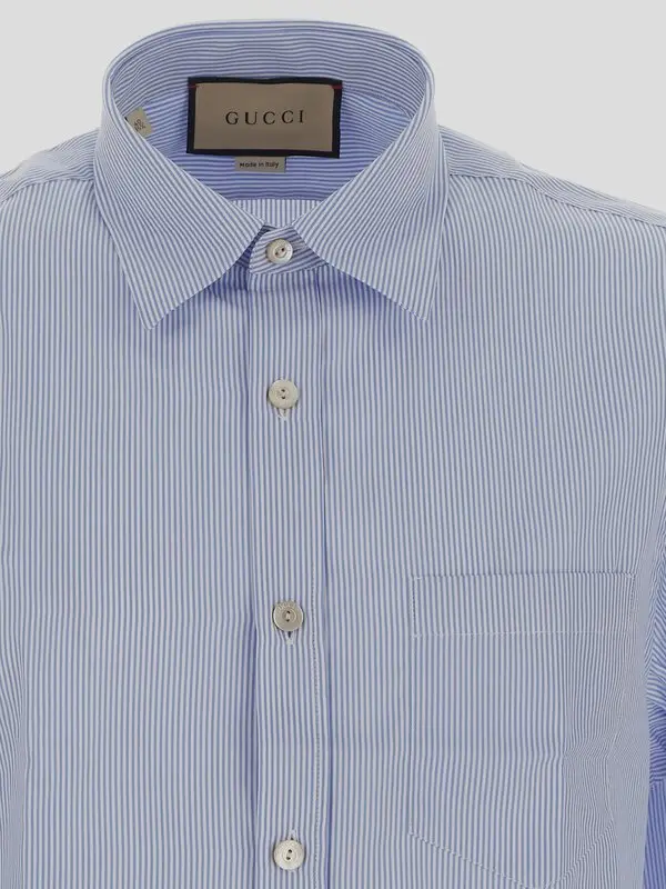Gucci Pinstriped Buttoned Shirt