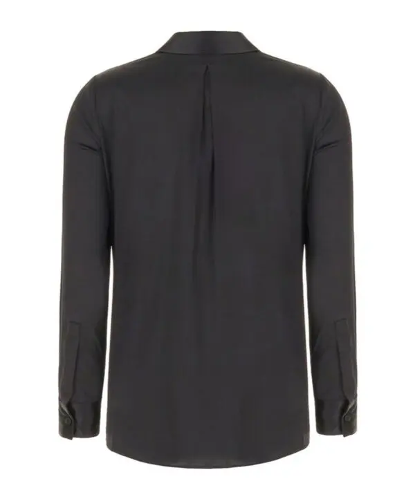 Elisabetta Franchi Lapel Collar Shirt - Black