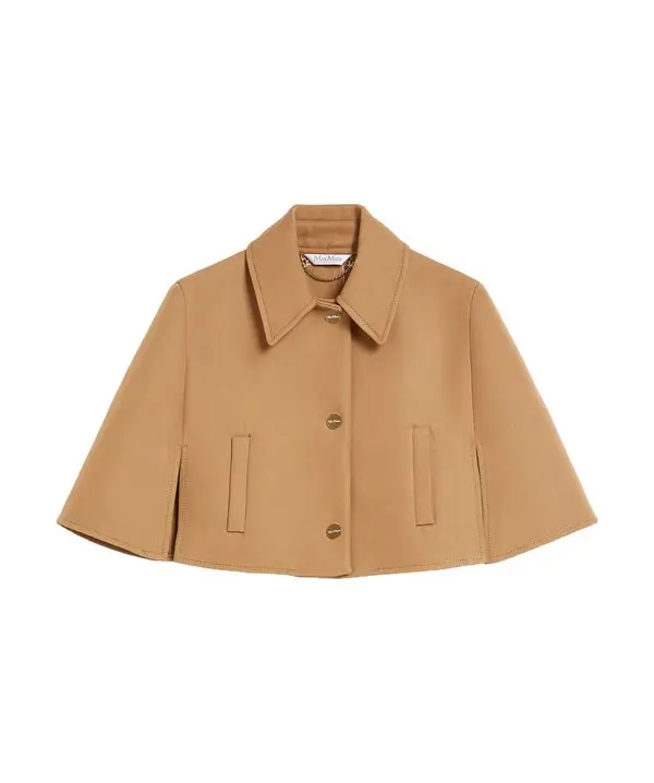 Max Mara Short Wool And Cotton Cloak