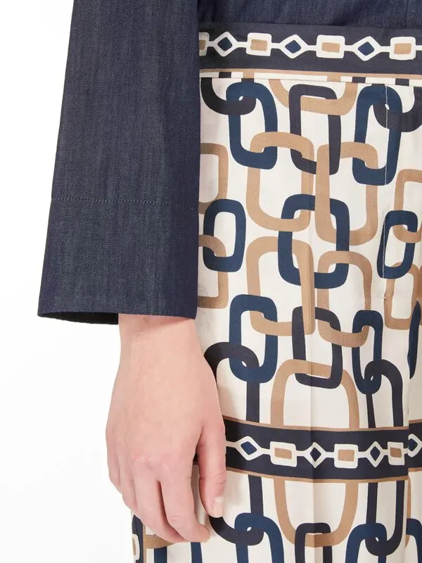 Max Mara Chain-print Wide-leg Pants