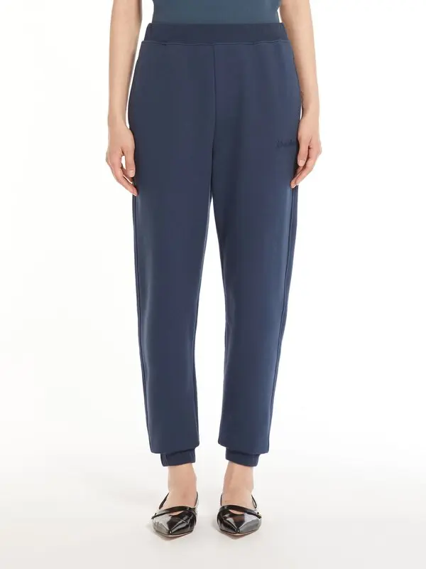 Max Mara Embroidered Logo Sweatpants - Blue
