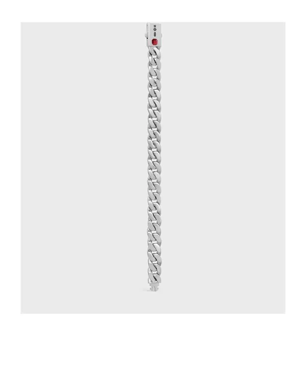 Celine Les Poinçons Bracelet In Sterling Silver And Garnet