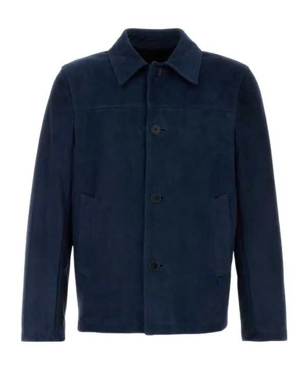 SALVATORE SANTORO Long Sleeve Suede Jacket