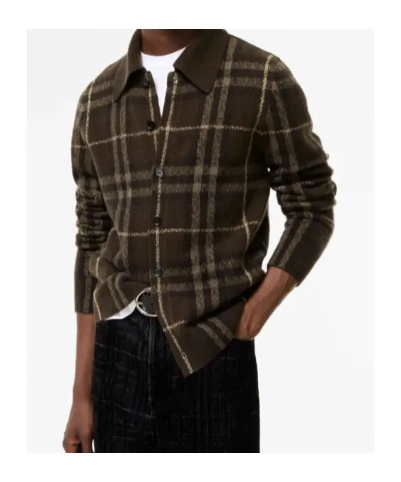 Burberry Check Cashmere Cardigan