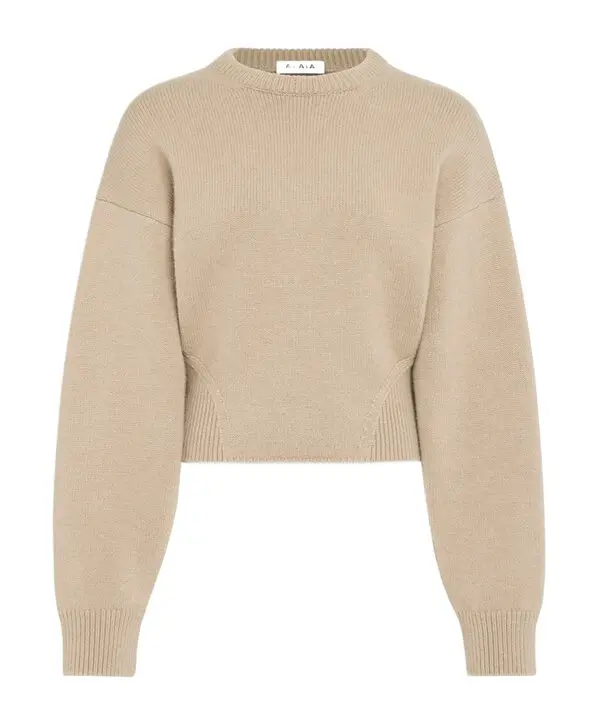 Alaïa Cashmere Knit Pullover - Sand