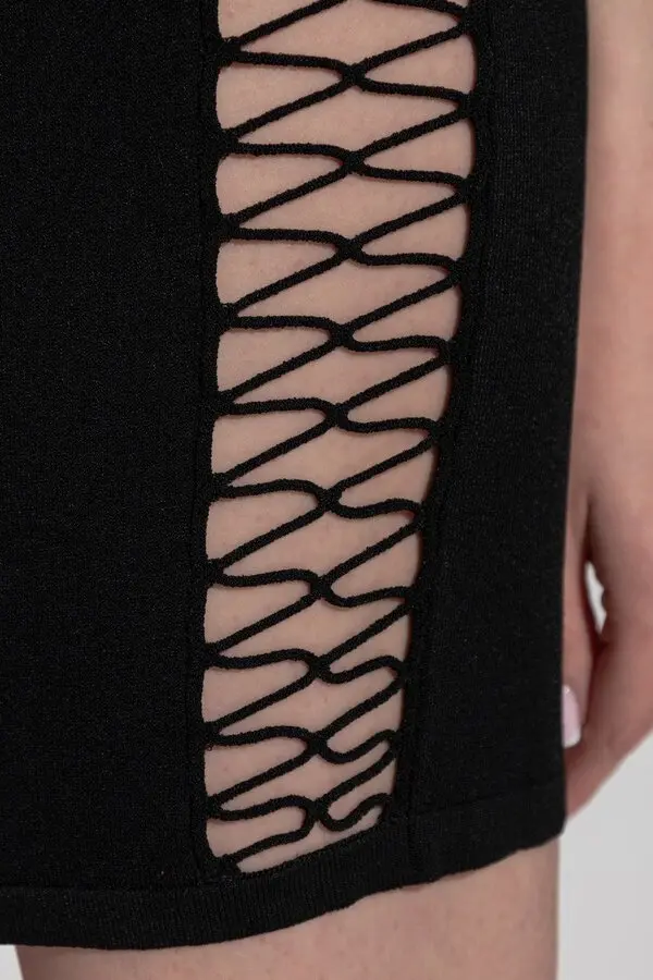Dsquared2 Side Cut-out Lace-up Mini Dress