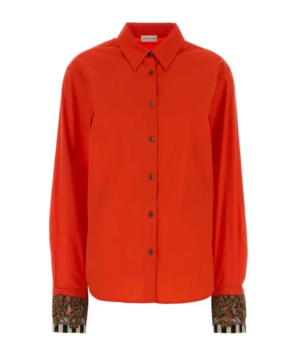 Dries Van Noten Chloris Cuffed Shirt - Red
