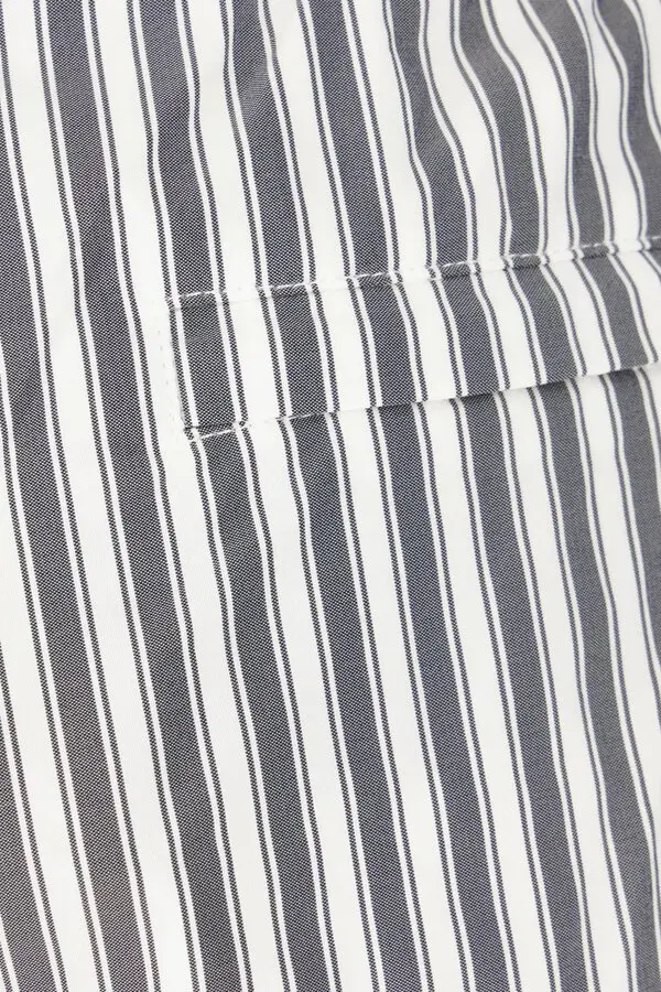 Zegna Striped Drawstring Swim Shorts