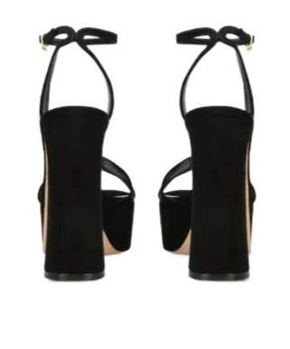 GIANVITO ROSSI Suede Platform Ankle-strap Sandals