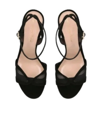 GIANVITO ROSSI Suede Platform Ankle-strap Sandals