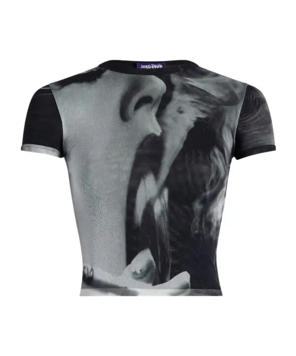 JEAN PAUL GAULTIER Mesh T-shirt - Black/grey