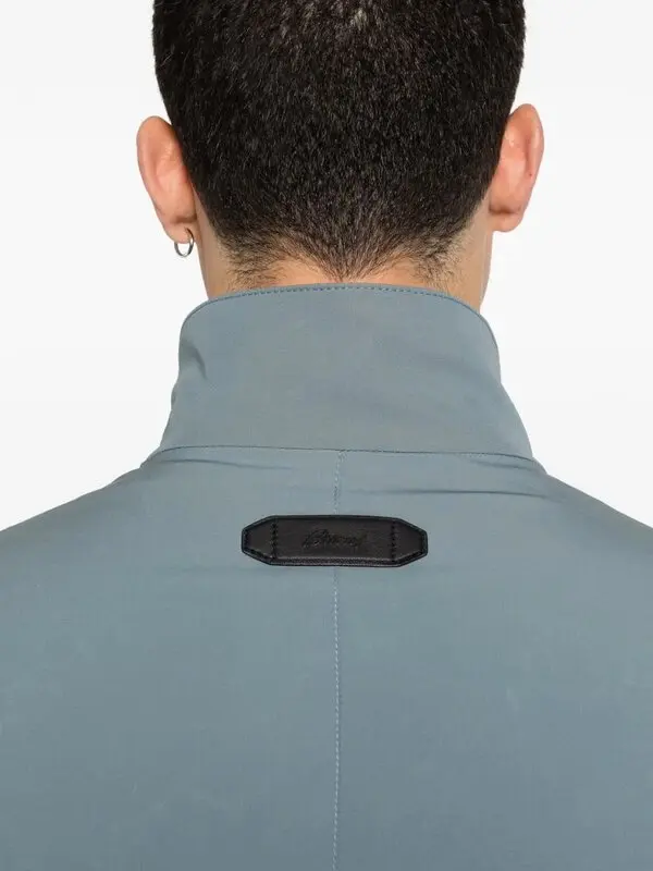 Brioni Zip-fastening Long-sleeve Jacket With Stand Collar