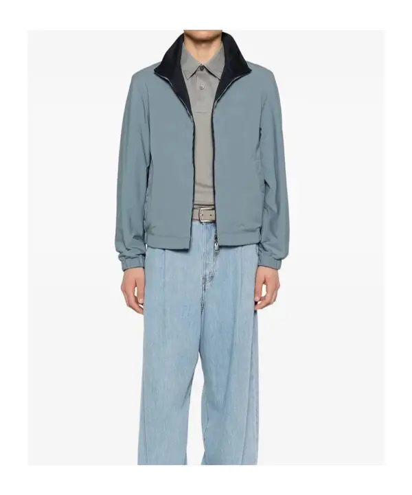 Brioni Zip-fastening Long-sleeve Jacket With Stand Collar