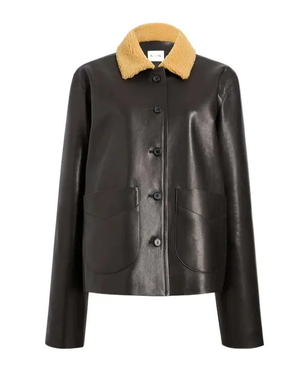 Khaite Long-sleeve Leather Jacket - Black