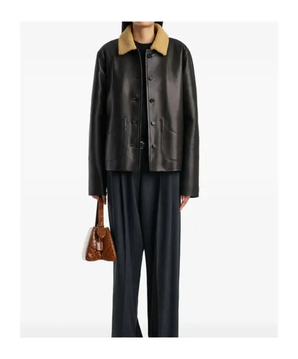 Khaite Long-sleeve Leather Jacket