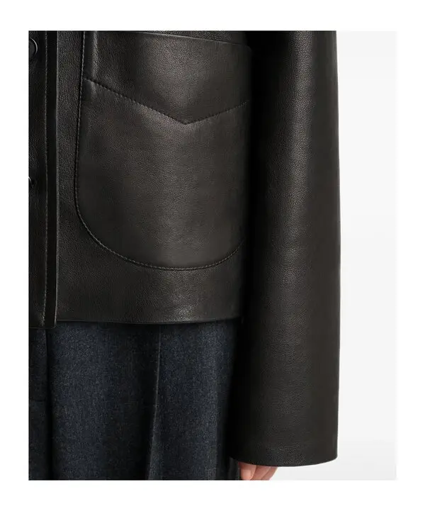 Khaite Long-sleeve Leather Jacket