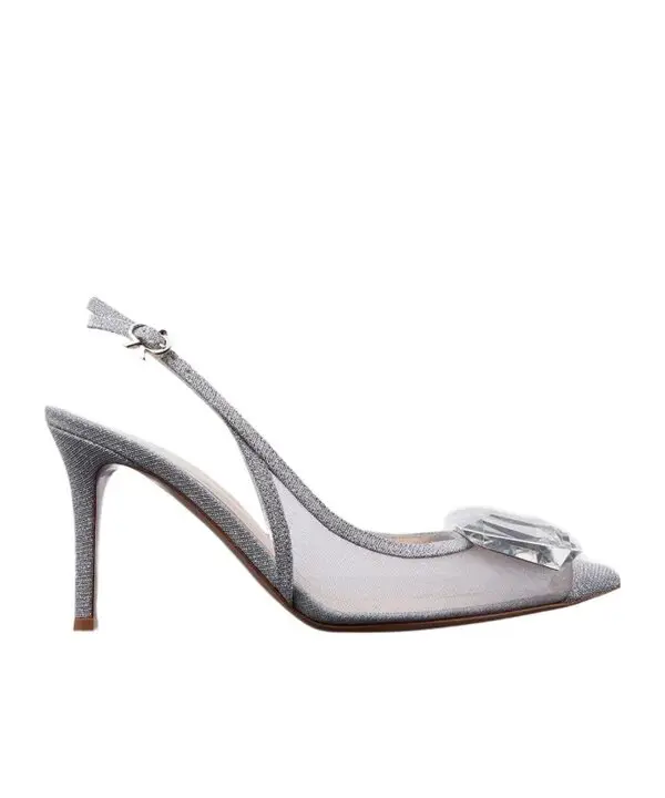GIANVITO ROSSI Jaipur Slingback Pumps With Gemstone Embellishment