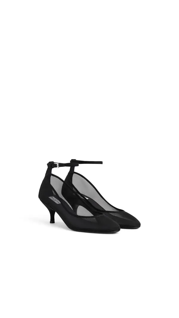 Alaïa Strappy Mesh Pumps - Black