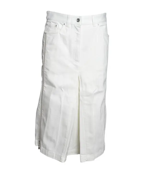 Rabanne Slit-detailed Denim Midi Skirt