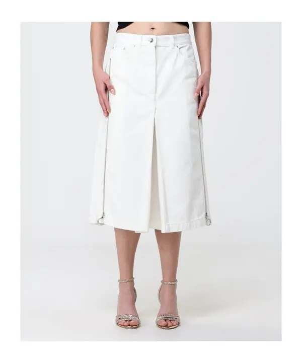 Rabanne Slit-detailed Denim Midi Skirt