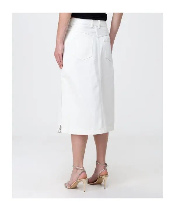Rabanne Slit-detailed Denim Midi Skirt
