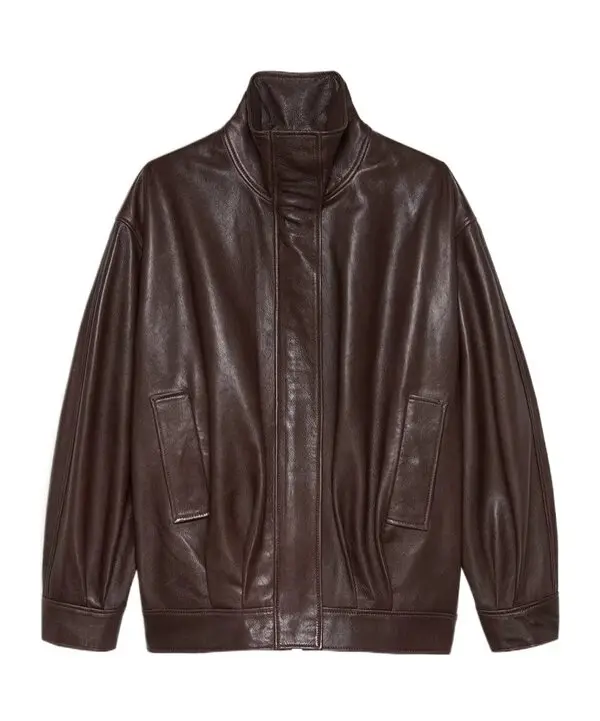 ARMA Long-sleeve Leather Jacket With Stand Collar