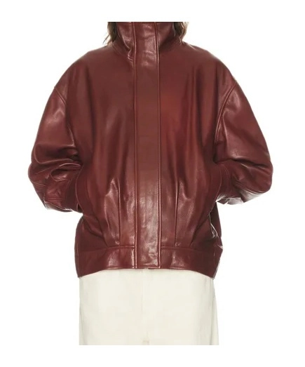 ARMA Long-sleeve Leather Jacket With Stand Collar