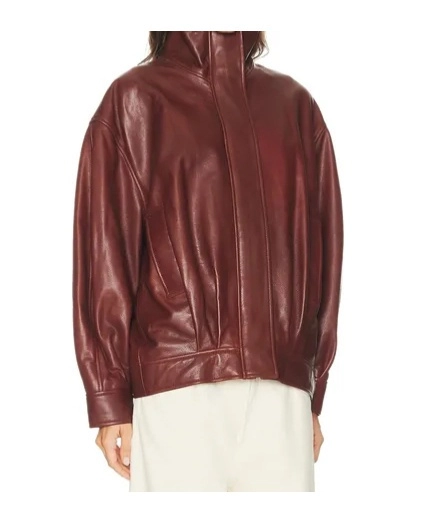 ARMA Long-sleeve Leather Jacket With Stand Collar