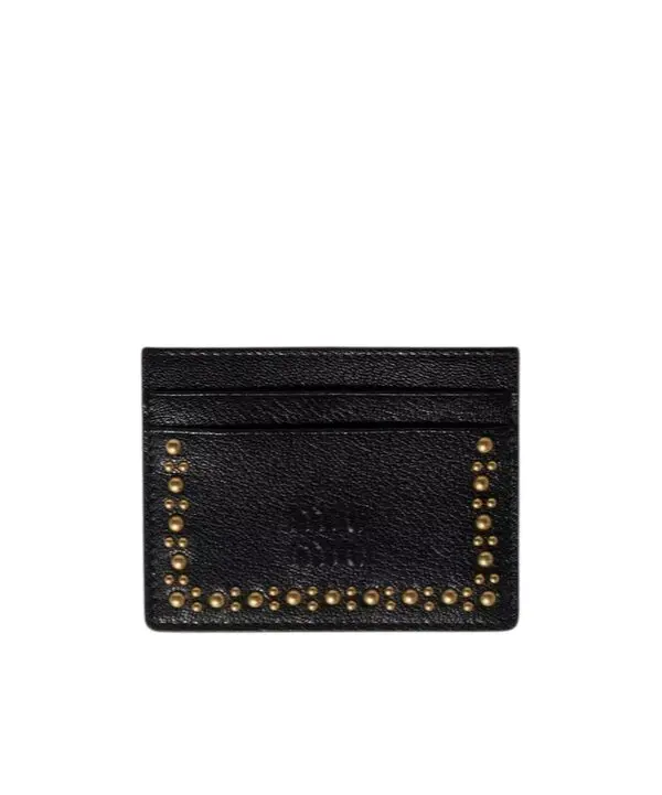 Miu Miu Leather Card Holder - Black