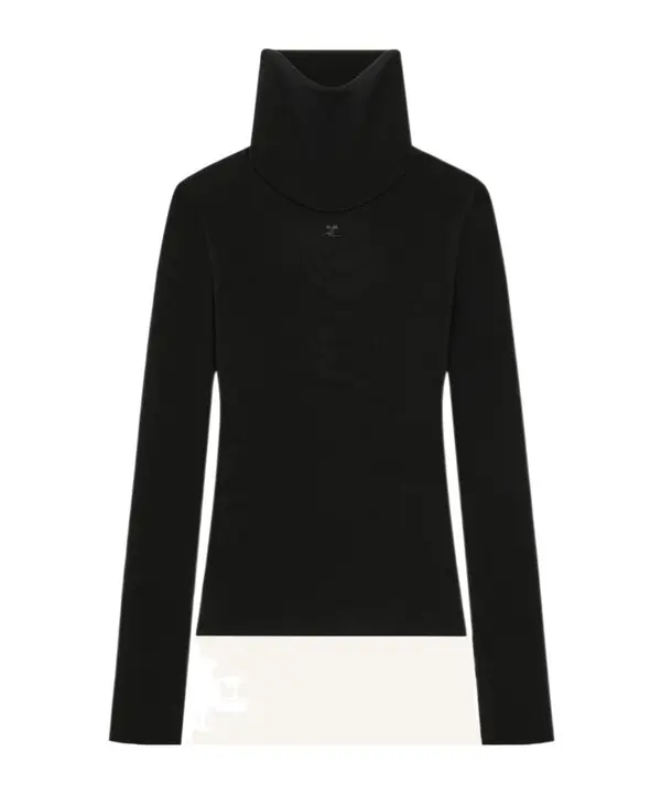 COURREGES High-collar Sweater - Black