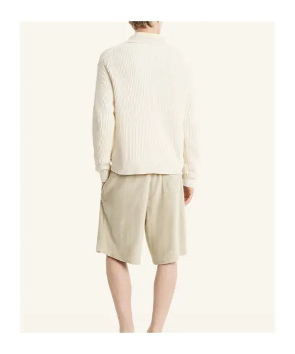Maison Kitsuné Fox Head Ribbed Polo Jumper