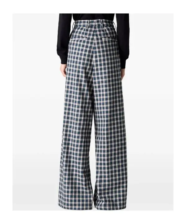 Dries Van Noten Checked Wide-leg Pants