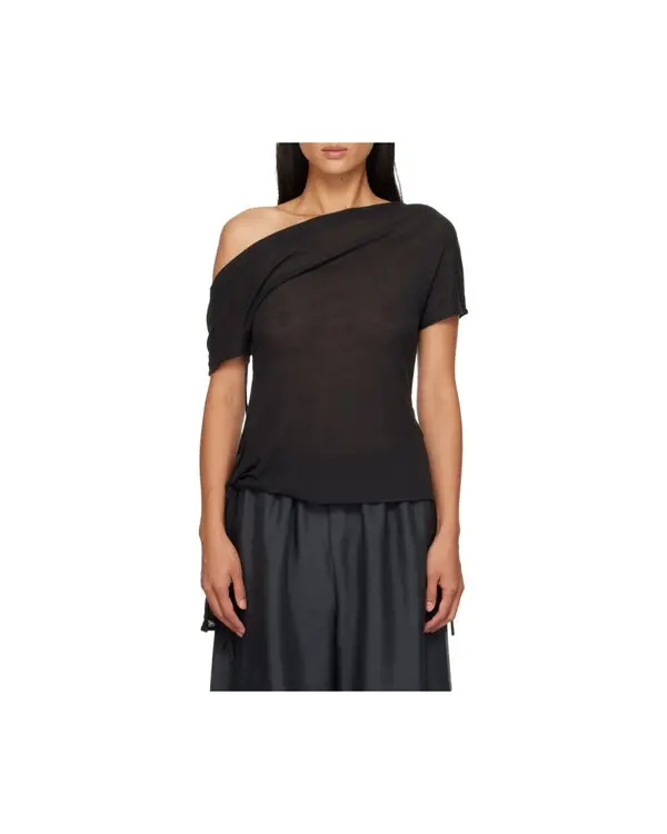 ST. AGNI Off-shoulder Top With Side Knot Detail