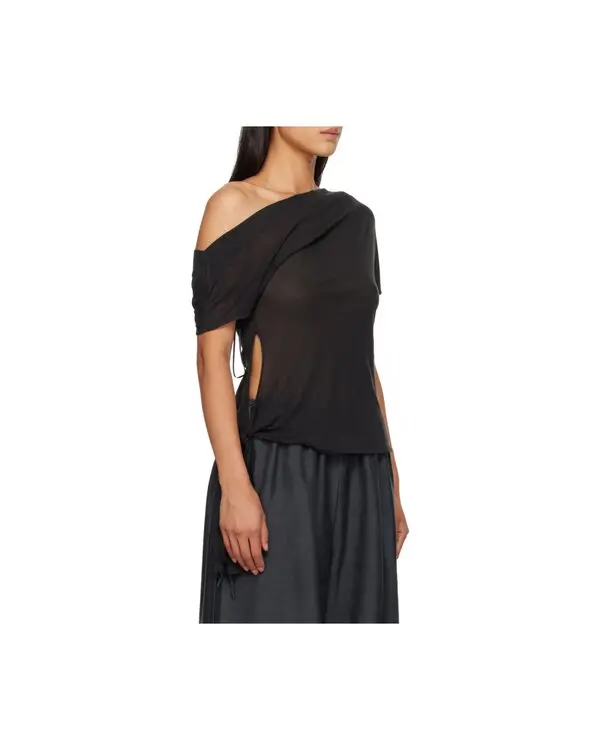 ST. AGNI Off-shoulder Top With Side Knot Detail