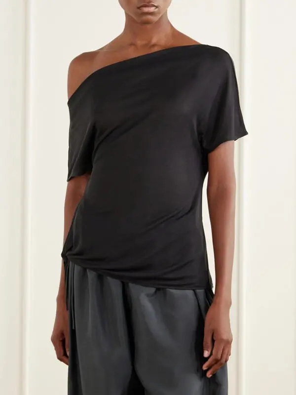 ST. AGNI Off-shoulder Top With Side Knot Detail