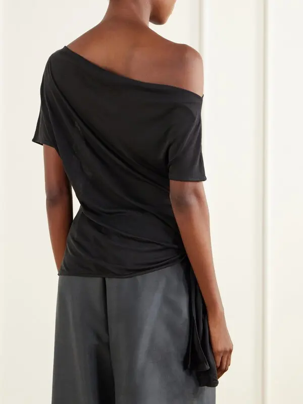 ST. AGNI Off-shoulder Top With Side Knot Detail