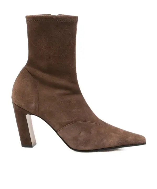 Khaite Square-toe Ankle Boots - Brown