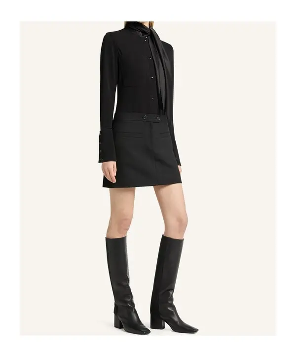 COURREGES Satin-scarf Jersey Shirt