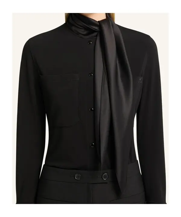 COURREGES Satin-scarf Jersey Shirt