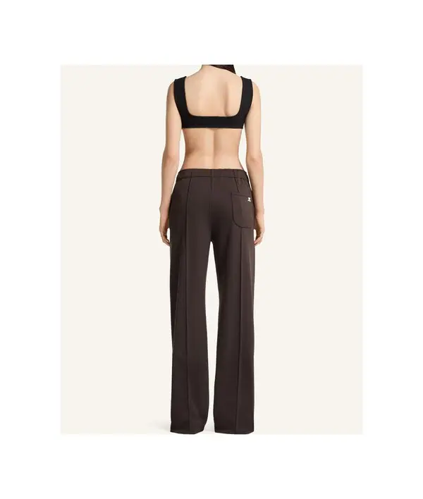 COURREGES Interlock Press-stud Track Pants - Chocolate